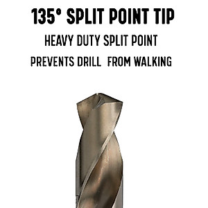 Drill America 19.50mm Reduced Shank Cobalt Drill Bit with 1/2" Shank, D/AMMCO Series