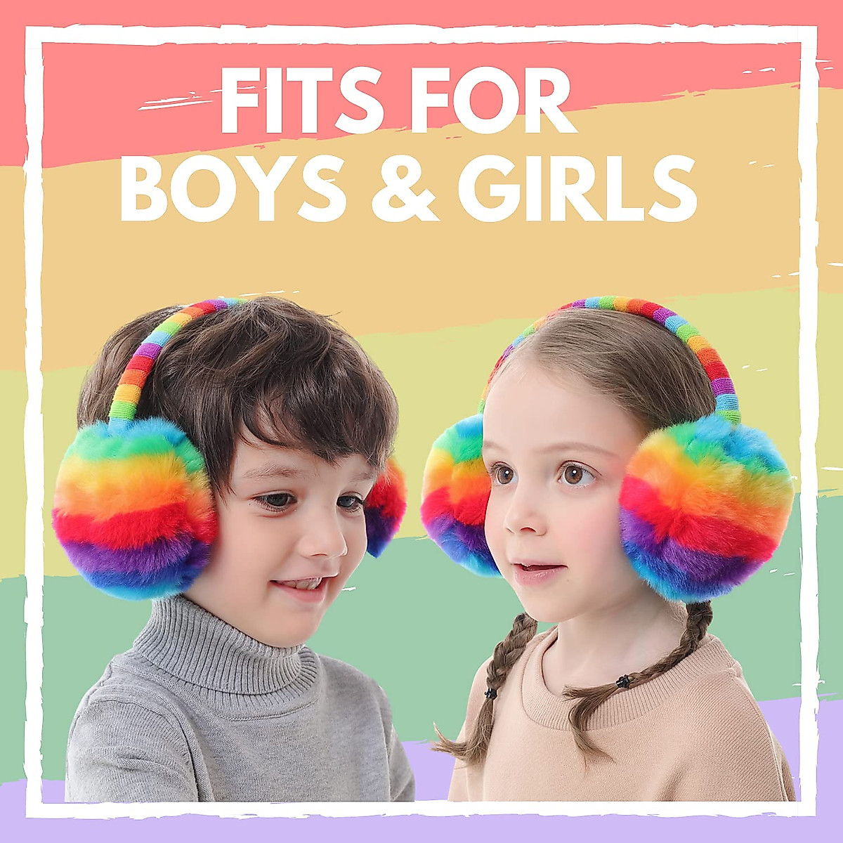 Flammi Kids Winter Earmuffs Warm Faux Fur Ear Warmers