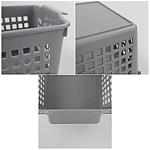 DynkoNA Small Office Desktop Baskets, Plastic Storage Bin Set of 6