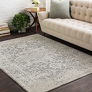 Artistic Weavers Janine Vintage Medallion Area Rug,5'3" x 7'3",Grey