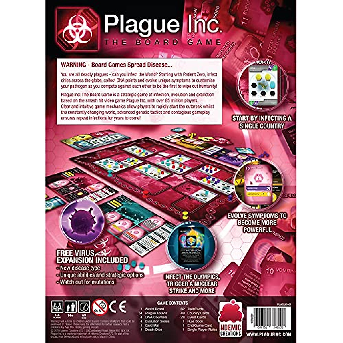 Plague Inc. Board Game (Base Game) | Strategy Board Game for Adults and Teens | Fun Game for Game Night | Ages 14 and up | 1-4 Players | Average Playtime 60-90 Minutes | Made by Ndemic