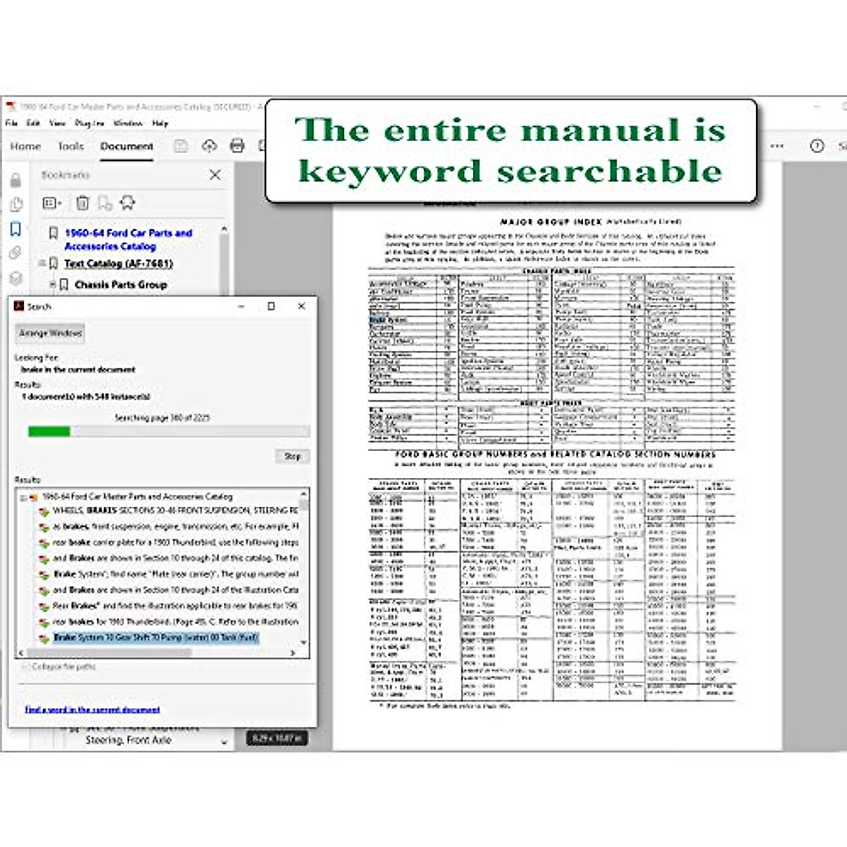 1960-1964 Ford Car Parts and Accessory Catalog (USB)