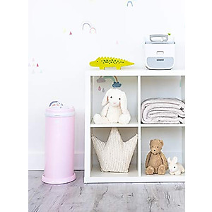 Ubbi Steel Odor Locking, No Special Bag Required Money Saving, Awards-Winning, Modern Design, Registry Must-Have Diaper Pail, Pink