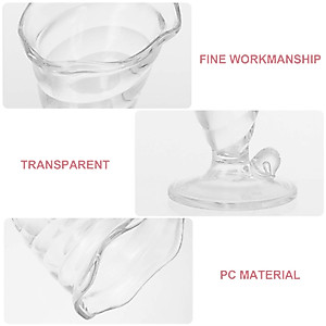 TOYANDONA Clear Container Footed Dessert Cup Crystal Tall Ice Cream Cup Clear Custard Cup Decorative Trifle Bowl for Parfait Sundae Fruit Snack Cocktail Condiment Serveware 340ml Clear Tumbler
