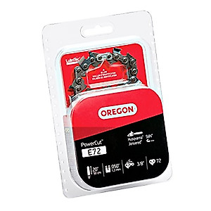 Oregon E72 PowerCut Replacement Chainsaw Chain for 20-Inch Guide Bars, 72 Drive Links, Pitch: 3/8" Low Vibration, .050" Gauge