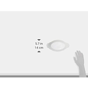 HIC Harold Import Co. Kitchen Oval Au Gratin Baking Dish Set, Fine White Porcelain, 10-Inch, Set of 4