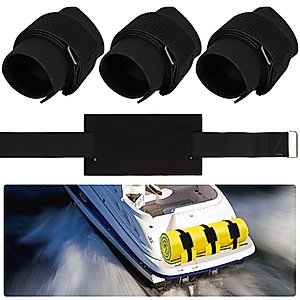 3 Set Floating Water Mat Straps with Pad Protectors, Floating Water Pad Straps Reusable Securing Straps for Storing Mats Up to 18 Feet Long or Shorter, Floating Mat Accessories, Storage Straps