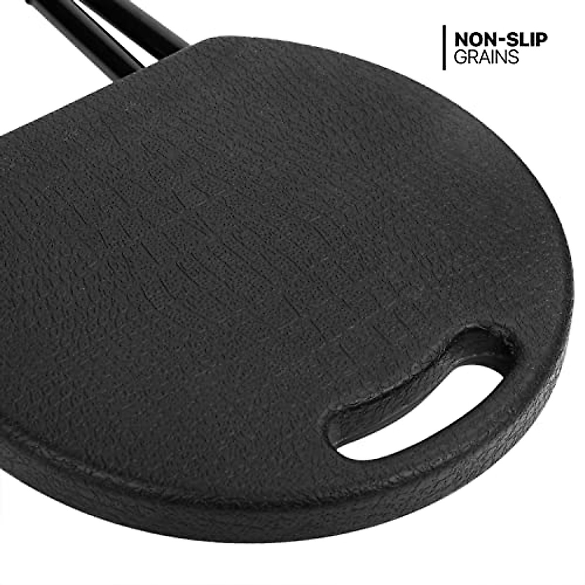 MoNiBloom Set of 6 Portable Folding Stools 18 Inch Lightweight Round Chairs with Handle for Home Garden Dorm or RV, 230 lbs Capacity, Black