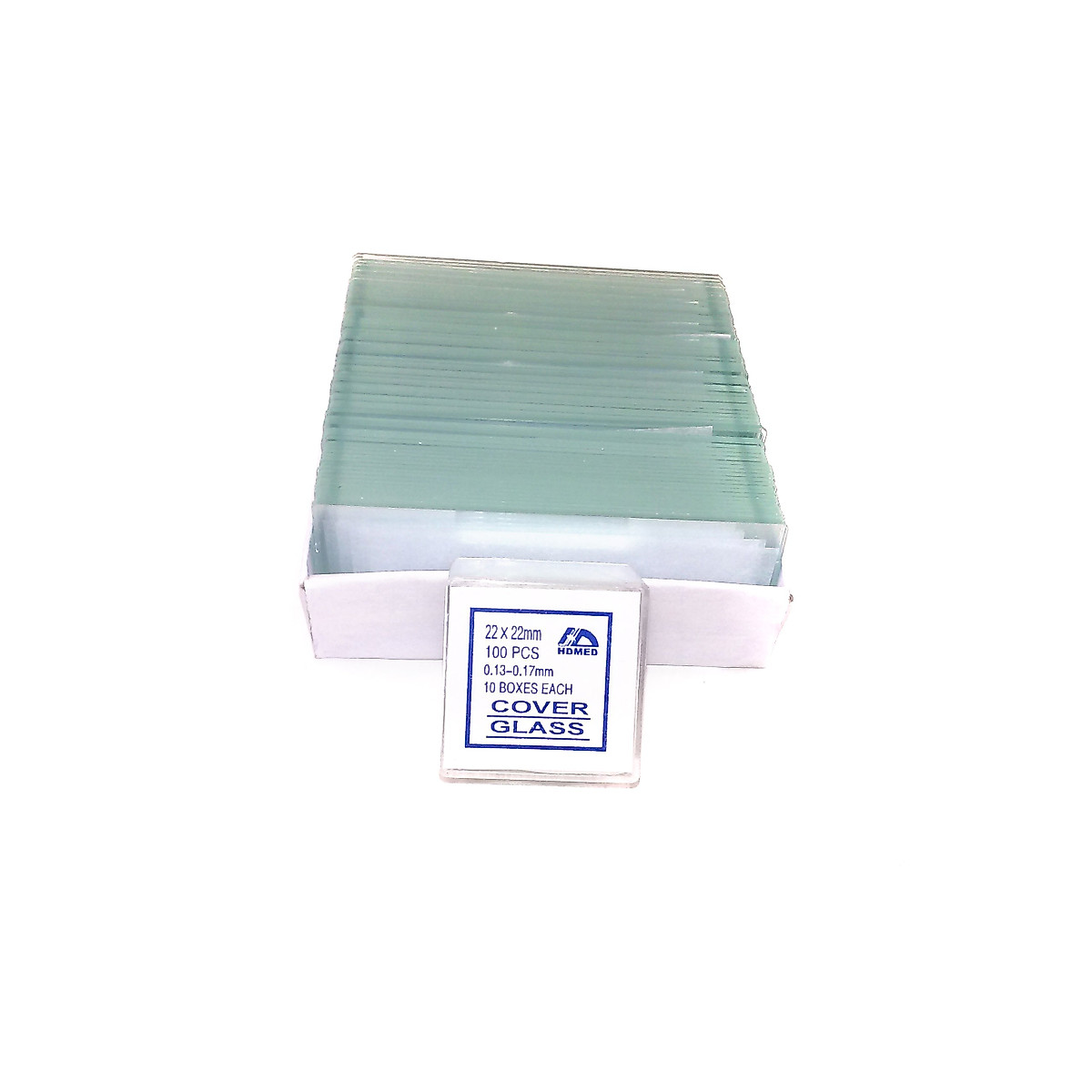 CB 7101S1 72-Pieces Blank Microscope Slides & 100-Pieces Square Cover Glass