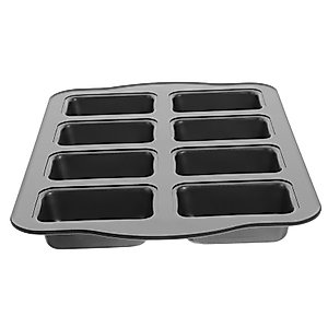 Carbon Steel Loaf Tins Mini Loaf Pans for Bread Baking Square Muffin Pan Oven Cake Pan Mini Bread Pans for Baking Oven Bread Pan Washable Baking Pan Bakery Baking Pan Baking Supply
