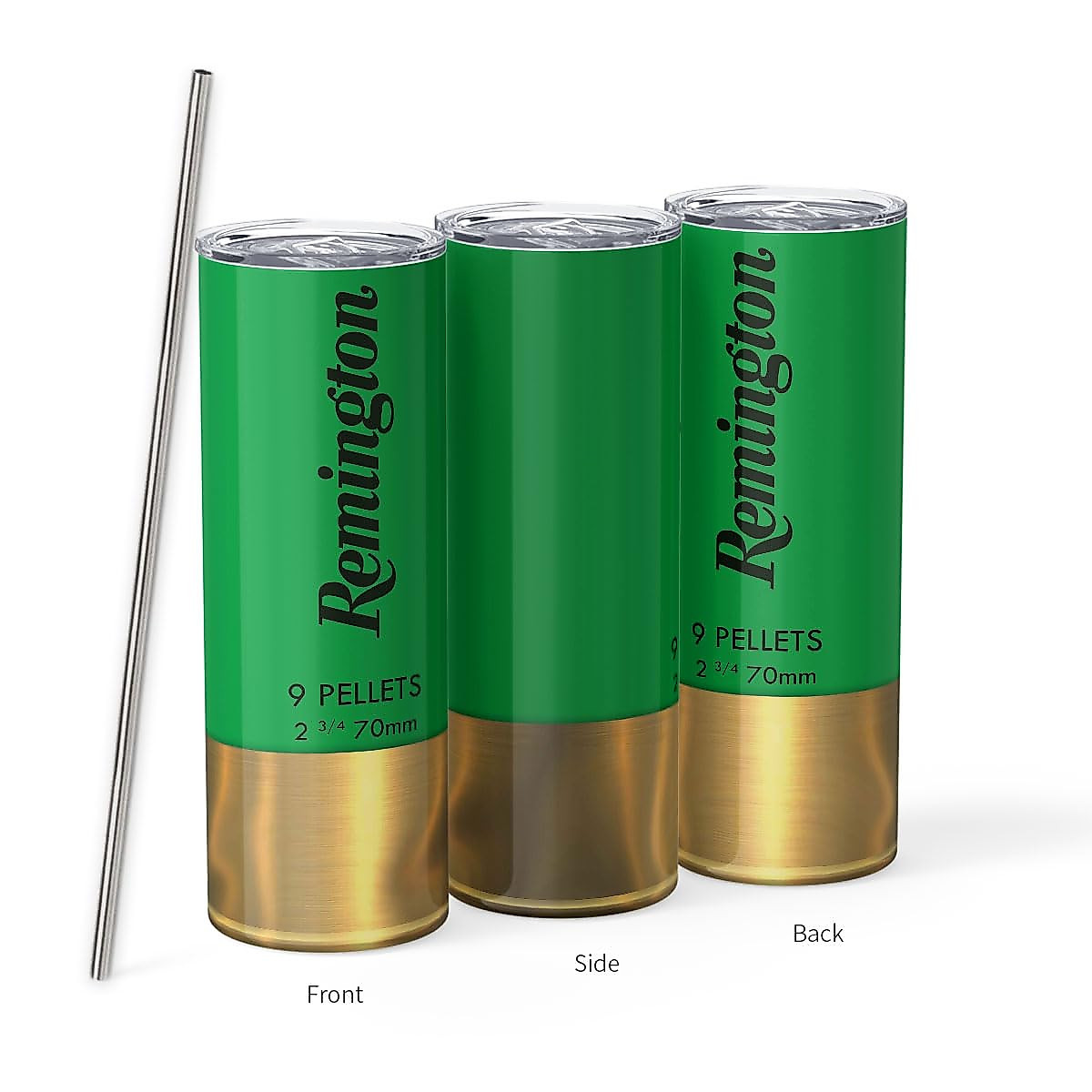 20oz Tumbler Gift for Men Shotgun Shell Style Insulated Skinny Tumblers Cup Coffee Mug with Lid Creativity Gift 20oz Reusable Stainless Steel Water Bottle for Hot & Cold Drinks Tea Cup