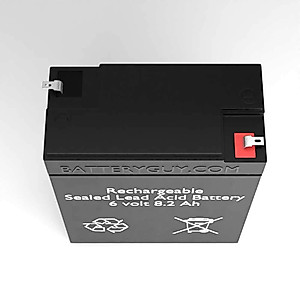 BatteryGuy WKA6-8.2F Replacement 6V 8.2Ah SLA Battery Brand Equivalent (Rechargeable) - Qty of 1
