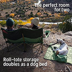 Kelty Loveseat Camping Chair, Canyon Brown/Belluga – Folding Double Camp Chair for Festivals, Camping and Beach Days - Updated 2019 Model …