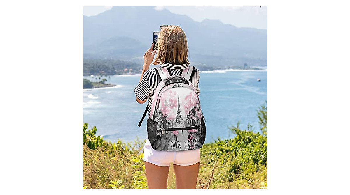 TropicalLife Eiffel Tower Custom Backpack - Personalize Your Style