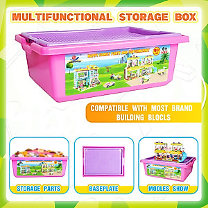 Friends House Building Toy Set for Girls, Friends Family House Supermarket Building Kit with Storage Box, Creative Roleplay Building Blocks Toy Gifts for Kids Boys Girls Aged 6-12 (1657 Pieces)