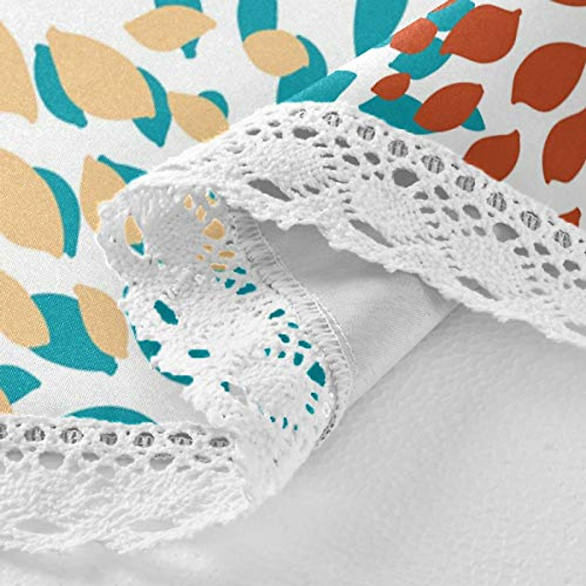 Blueangle 60 Inch Outdoor Waterproof Summer Flower Pattern Round Tablecloth with Umbrella Hole for Camping, Patio, Picnic, Spring, Summer