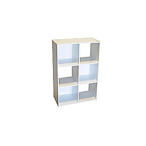 Proman Products 6 Cube Storage Organizer Bookcase, 36" H x 24" W x 12" D, White