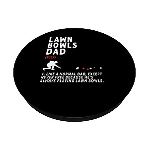 Funny Lawn Bowls Dad Idea For Men Funny Retirement PopSockets Swappable PopGrip