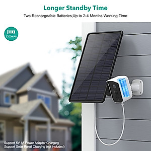 wansview Wireless Security Camera Outdoor, 1080P HD Wireless Rechargeable Battery Powered WiFi Home Security Camera, 2 Way Audio, Waterproof, Cloud Storage B3