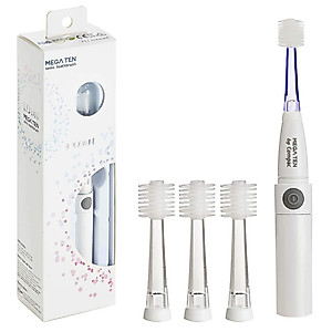Brilliant Lumi 360 Round Head Travel Sonic Electric Toothbrush for Adults - Tooth Brush with LED Microfiber Bristles Gentle Sonic Technology for a Smile, Vibrating Toothbrush, 4 Brush Heads