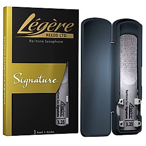 Légère Reeds - Baritone Saxophone Reed, Signature, Strength 3.25 (BSG3.25) - Premium Synthetic Woodwind Reed