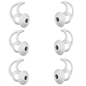 SNHTLS Replacement Eartips Silicone Earbuds Buds Set Wireless Earphone Compatible with Bose Small Shark Sports Headphones 3 Pair Silvery