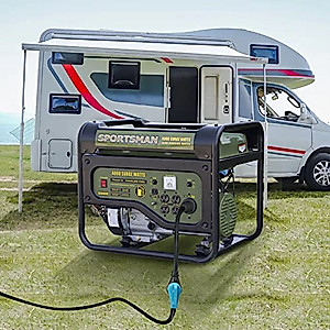 bchsadvb RV Generator Adapter Cord with Handle 12 Inch 30 Amp 125/250V 4-Prong L14-30P Twist Lock Male to TT-30R Female, STW 3/C 10 AWG