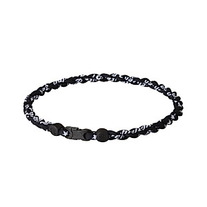 Phiten Tornado Necklace, Black/Black, 18"