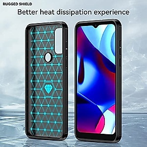 M MAIKEZI Compatible with Motorola Moto G Pure Case with HD Screen Protector Fashion Non-Slip Shock-Absorption Flexible TPU Bumper Soft Rubber Protective Phone Case Cover for Moto G Pure, Black