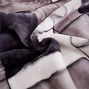 LGYKUMEG Korean Style Throw Blanket 59"x79",Fleece Plush Mink Blanket,2 Ply, Soft,Warm,Thick Raschel Printed Mink Blanket for Autumn,Winter,Bed and Sofa,150x200cm2kg