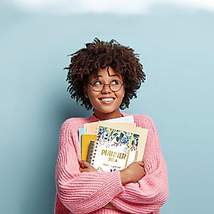 2024 Planner - Jan. 2024 - Dec. 2024 Planner 2024, Planner 2024, 2024 Planner Weekly and Monthly with Tabs, 6.4" x 8.5", Hardcover with Back Pocket + Thick Paper + Twin-Wire Binding - Flower