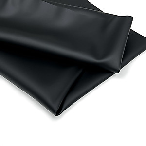 Faux Leather Fabric, 54"x36" Thick Durable Synthetic Upholstery Leather Vinyl, Soft Smooth Waterproof, Durable,Replacement Renovate for Wallets, DIY Projects, Furniture, Car Seats 1 Yard-Black