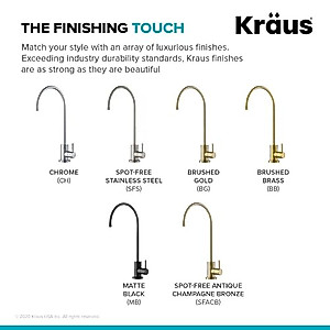 Kraus FF-100SFS Purita 100% Lead-Free Kitchen Water Filter Faucet, Spot Free Stainless Steel, 12 Inch