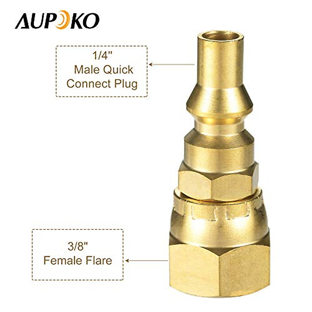 Aupoko 1/4'' LP Quick Connect Fitting, Propane Quick Connect Adapter ...