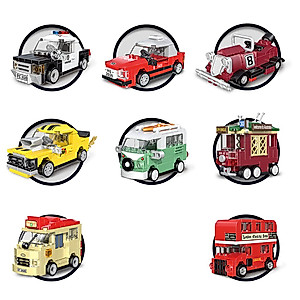 Uvini Building Block Pull Back Car for Kids, Vehicles Bricks, Car Models Building Sets, Best Gift Building Blocks Car Sets for Kids 6+ on Build and Play Game Party Favors, 803 Pieces