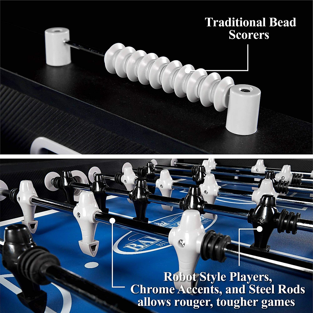 Soccer Foosball Table and Balls Set for Adults, Kids - Arcade Football Game Room Furniture 54 in