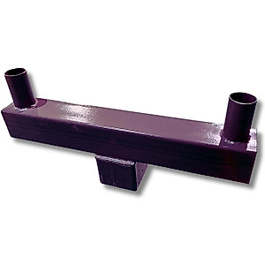 Bullhorn with 2 Tenons, Square Base Bullhorn Tenon Adapter for 2 Lights, Top Mount Bracket for 2 3/8" Slip Fitter Mount Parking Lot Street Light (Square Base - 2 Pack)