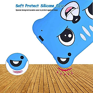 Tablet for Kids, Android 9 Kids Tablet Toddler Tablet 2GB+16GB Learning Tablet with 7 inch IPS Eye Protection Screen Dual Cameras WiFi GMS Certified Kids-Proof Children Tablets Parent Control, Blue