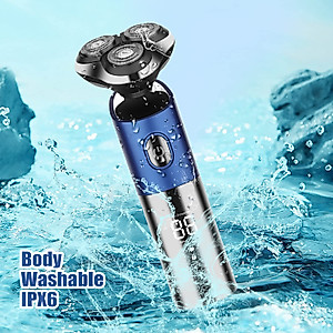 HIENA PRO Electric Shaver for Men, Cordless Rechargeable Rotary Shaver, IPX6 Waterproof Wet & Dry Electric Razor with Led Display