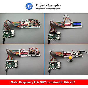 REXQualis Super Starter Kit for Raspberry Pi 4 B 3 B+ with Detailed Tutorials, Support Python C,Learn Electronics and Programming for Raspberry Pi Beginners