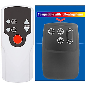 Replacement for Twin Star CHIMNEYFREE Electric Fireplace Heater Remote Control 18IRM9984 18II800GRA 18II800GRA-A003 18II800GRA-A004 18II800GRA 18II800GRA-A006