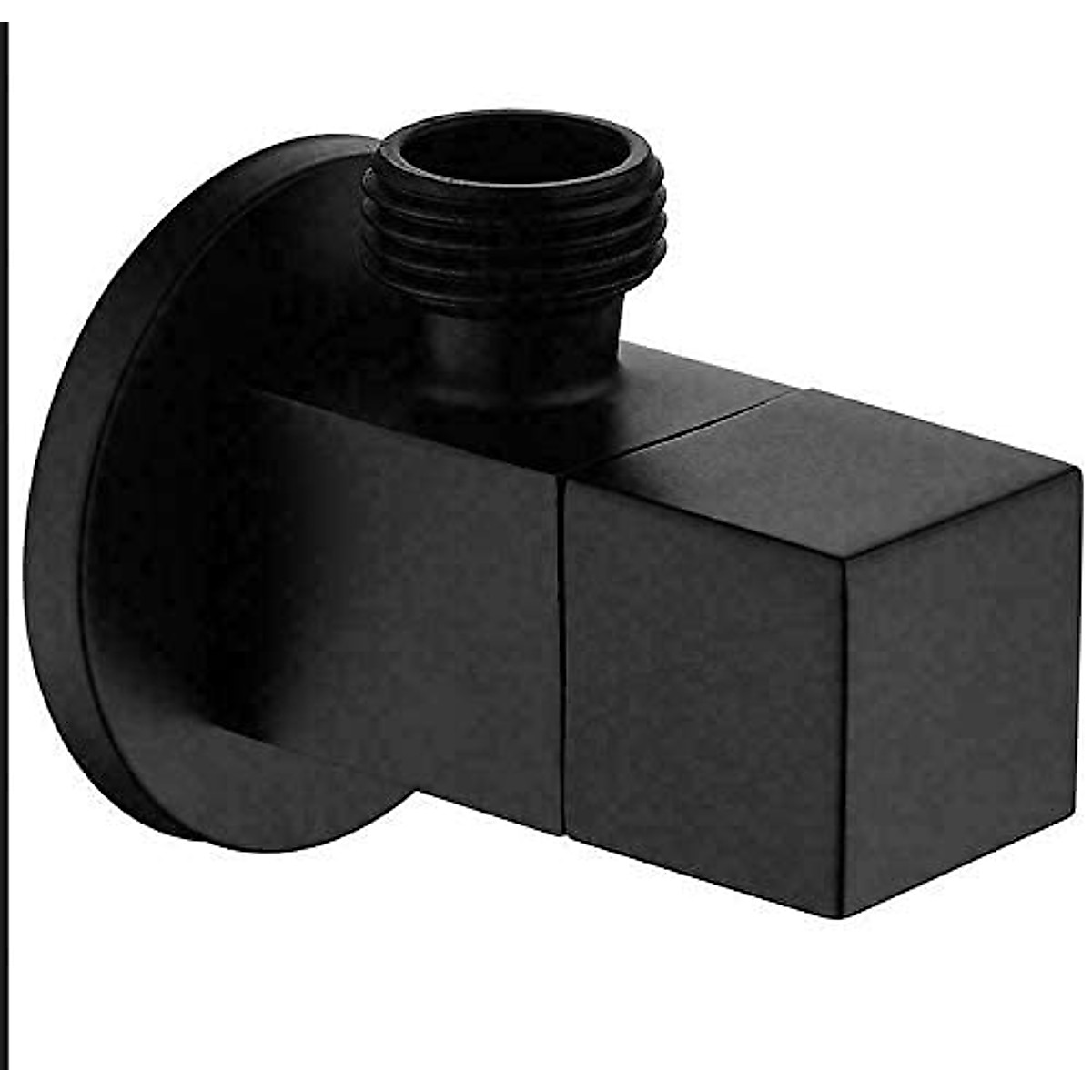 Square Angle Stop Valve Brass Black Finish G1/2"Shut Off Valve For Bathroom Toilet Bidet Shower