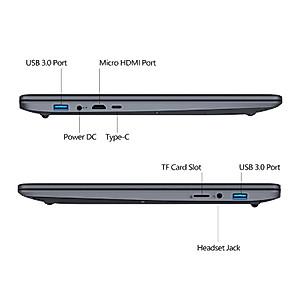 VGKE [Windows 11 Pro] B14 Air Windows 11 Laptop, 14.1" Full HD 1920*1080 IPS, Intel Celeron J4105 Processor, 8GB RAM LPDDR4, 256GB SSD, Metal Body, Grey