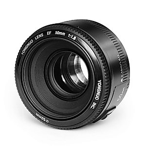Yongnuo YN50mm F/1.8 Lens Large Aperture AF Lens in Black for Canon EOS Rebel Digital Camera+INSEESI Clean Cloth (LYSB01535NNGY-ELECTRNCS)