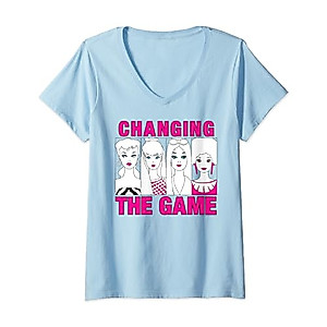 Barbie 60th Anniversary Changing the Game V-Neck T-Shirt