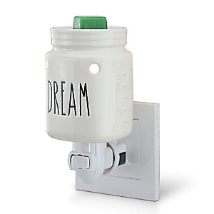 STAR MOON Mason Jar Candle Warmer for Rae Dunn Inspired Decor Wax Warmer for Scented Wax Plug in Wax Warmer with One More Bulb Home Decor Wall Decor White (Dream)