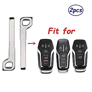 DJL1 2X Key Blade Replacements for Ford Intelligent Access Remotes Uncut HU101 Key Blade Blank (Set of 2)
