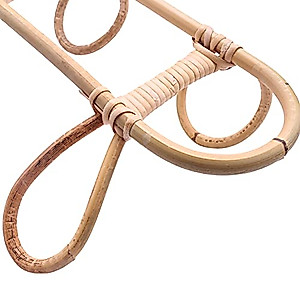 FDSF Camsiom Large Rattan Wall Hooks Clothes Hat Hanging Hook Crochet Cloth Holder Organizer Hangers Decor for Home Decor