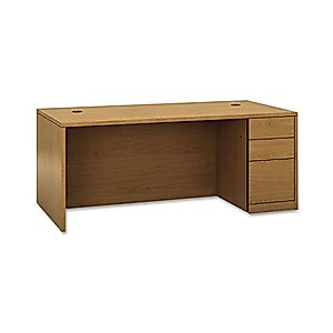 HON 105895Rcc 10500 Series L Single Ped Desk, Right Full-Height Ped, 72 X 36, Harvest