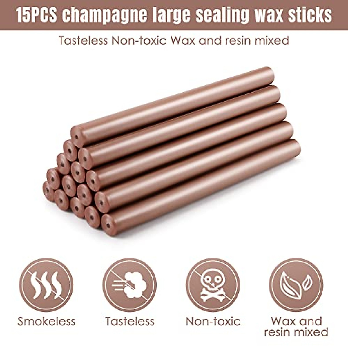 Glue Sticks, 12Pcs Wax Seal Sticks with Seal Glue Gun Set for Stamp Seals, Wedding Invitations, Envelopes Seal, Package Decoration Seal